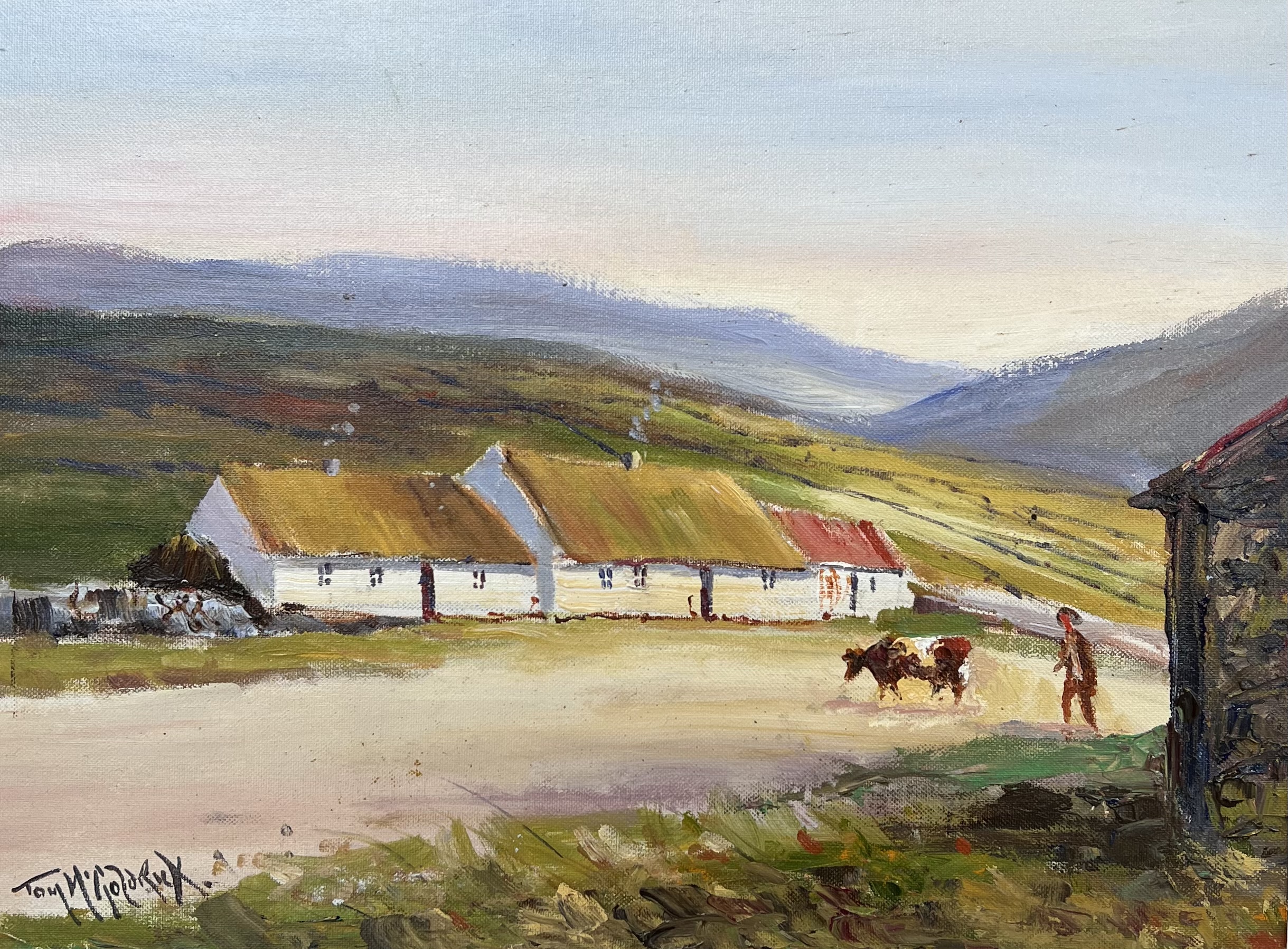 Farmyard Donegal (oil on canvas board) by Tom McGoldrick - Edenbane Art ...